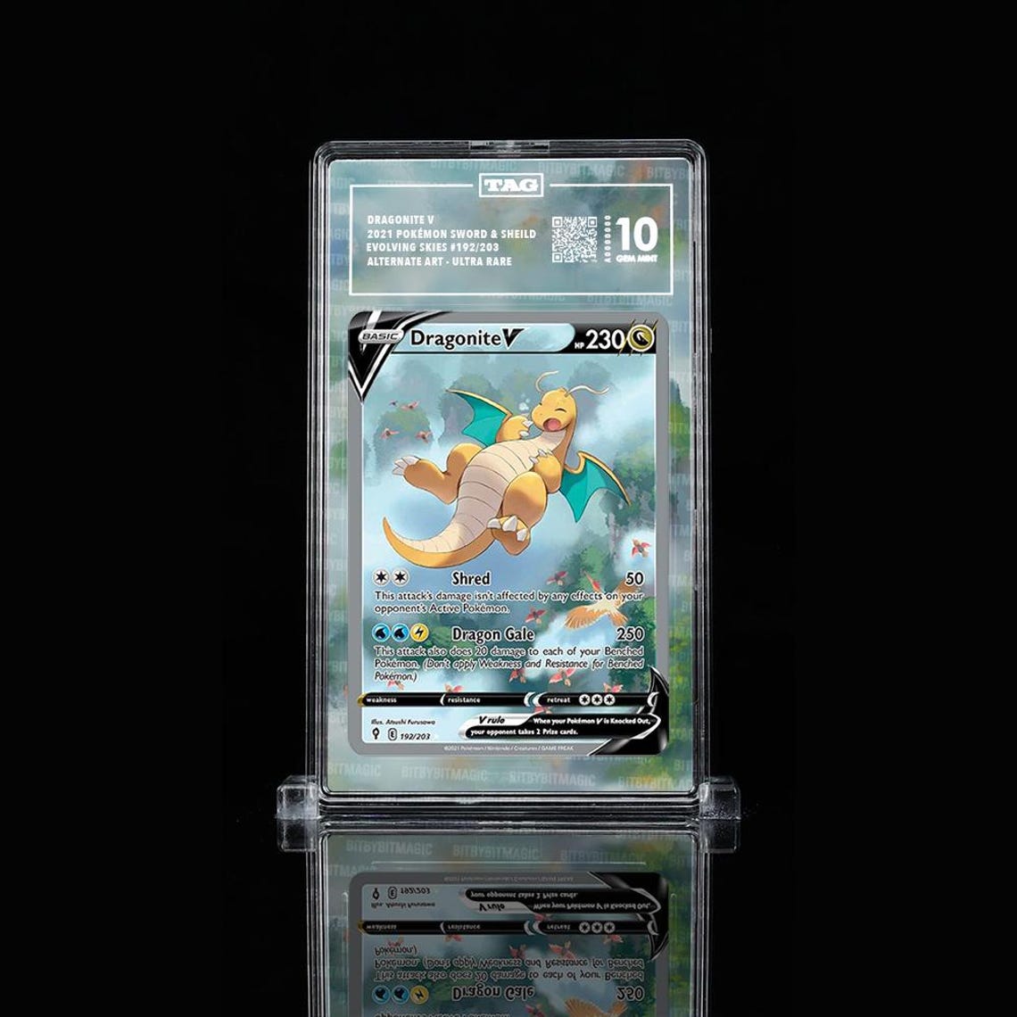 Dragonite Pokemon Card, TAG Slab, Pokemon Extended Art, Extended Art ...