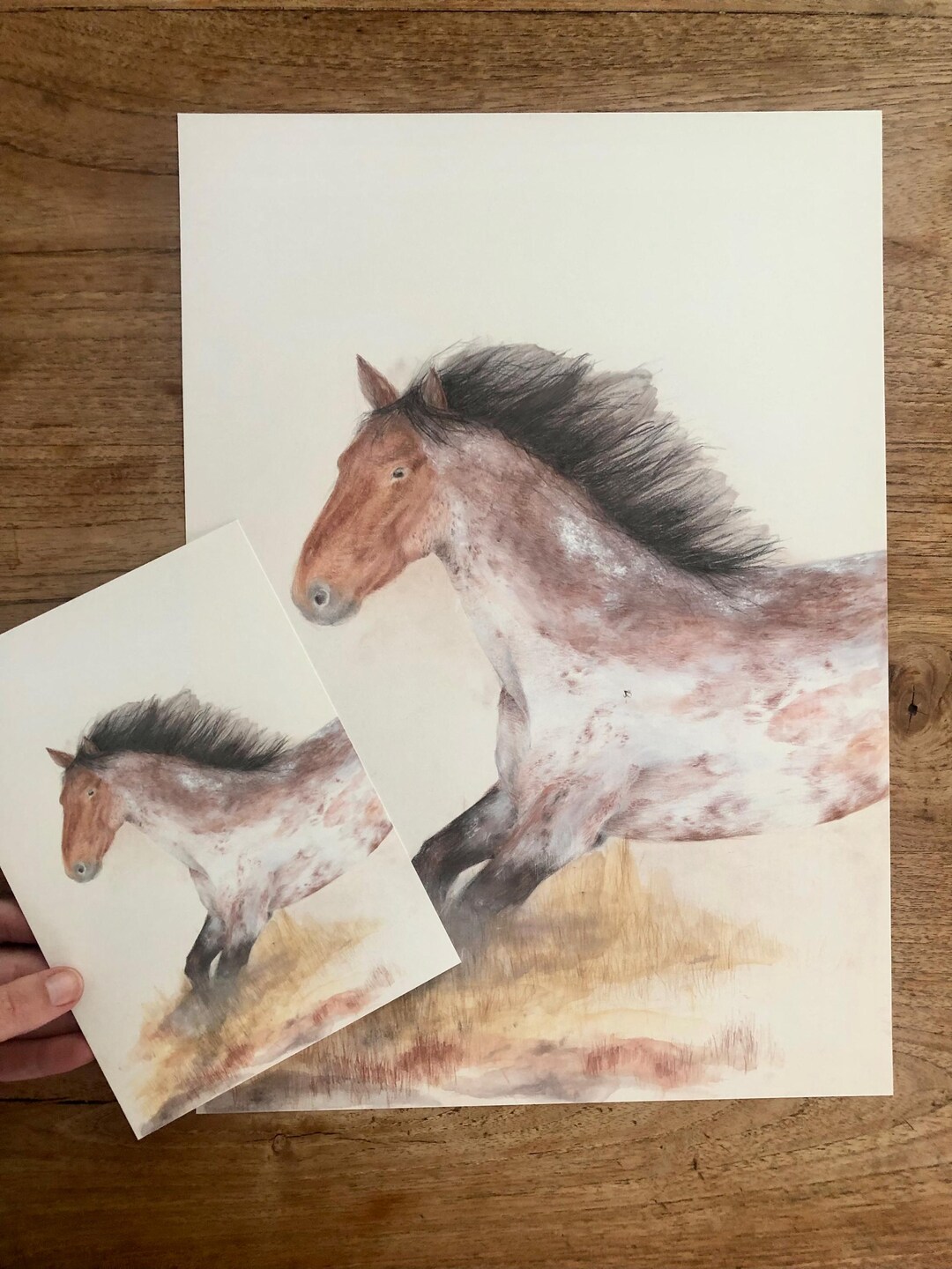 A3 Limited Fine Art Print, Wild Horse, Power, Animals, Illustration ...