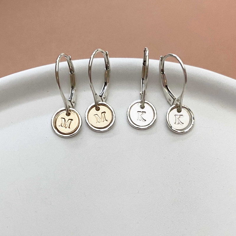 Initial Earrings - Etsy