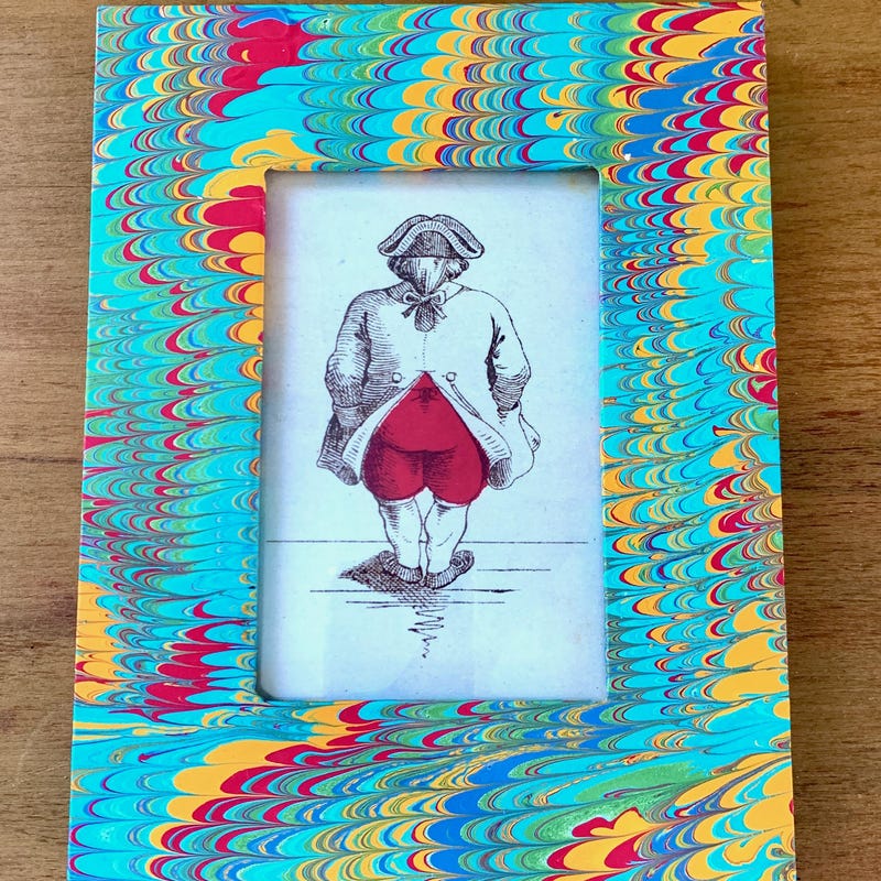 Hand Marbled Paper Frame - Etsy