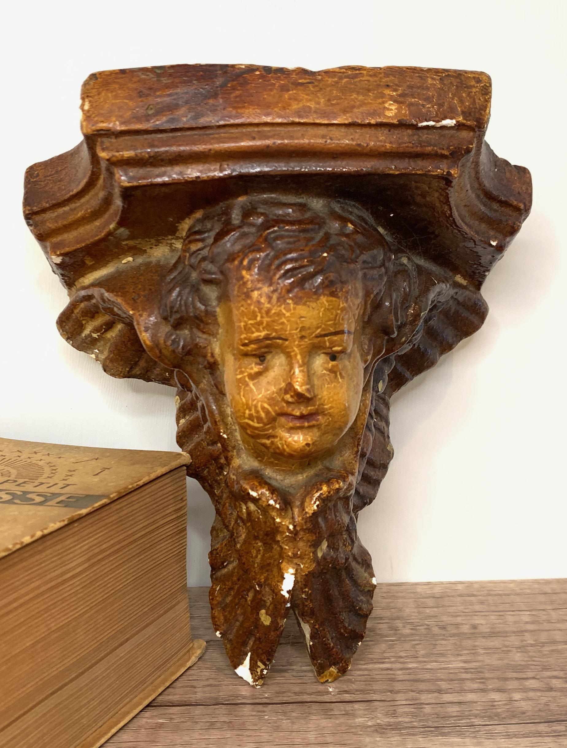 Vintage Chalkware Angel Wall Shelf | Vintage Chalkware Cherub Shelf ... Vintage Chalkware Angel Wall Shelf | Vintage Chalkware Cherub Shelf ...