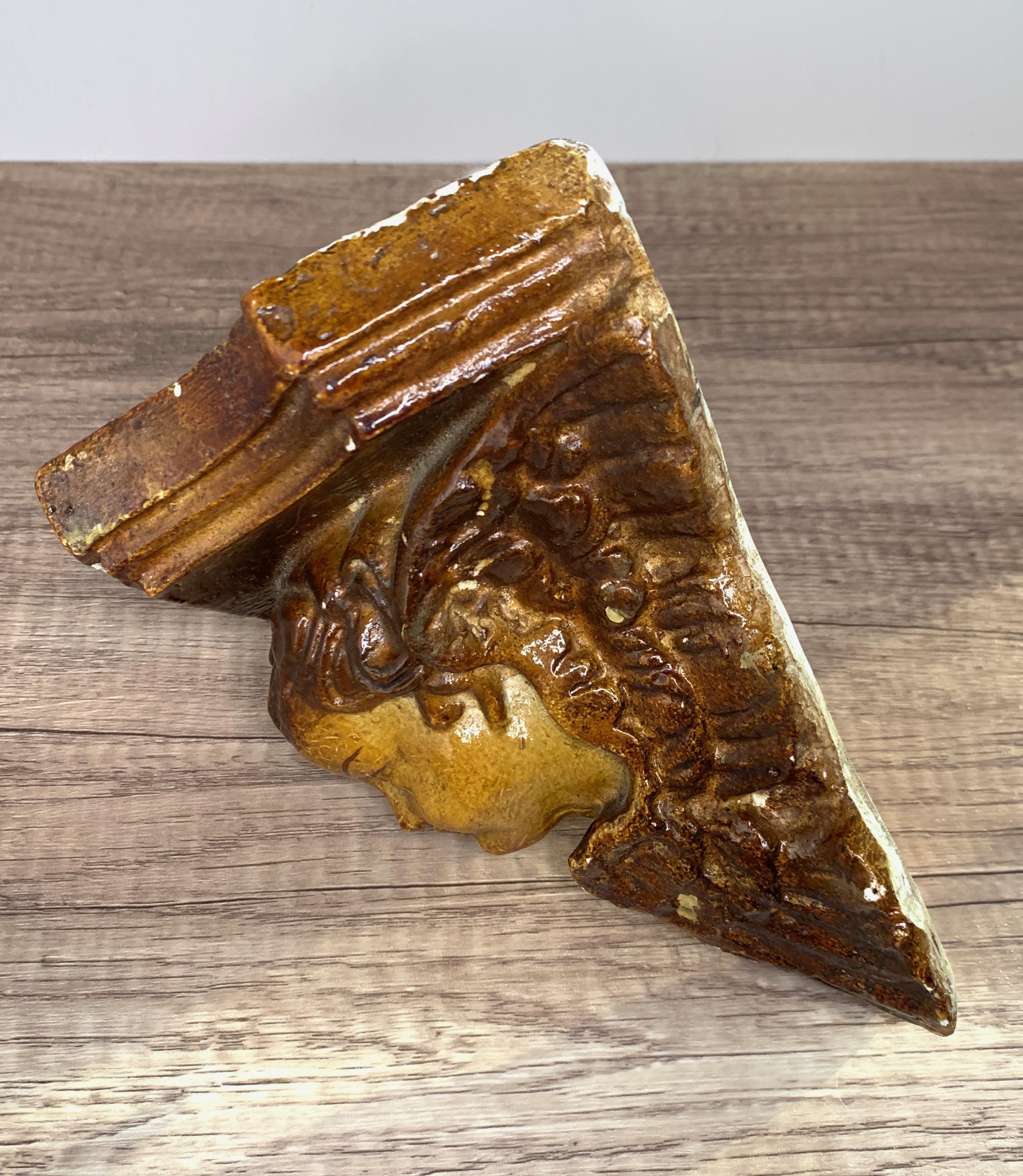 Vintage Chalkware Angel Wall Shelf | Vintage Chalkware Cherub Shelf ...