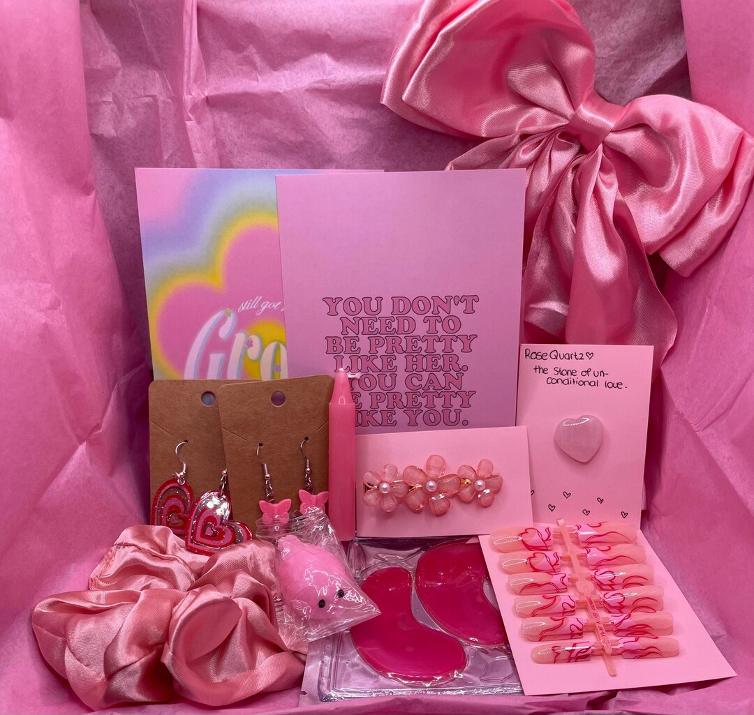 Pink Hamper Gift Set Pamper Present Self Care - Etsy