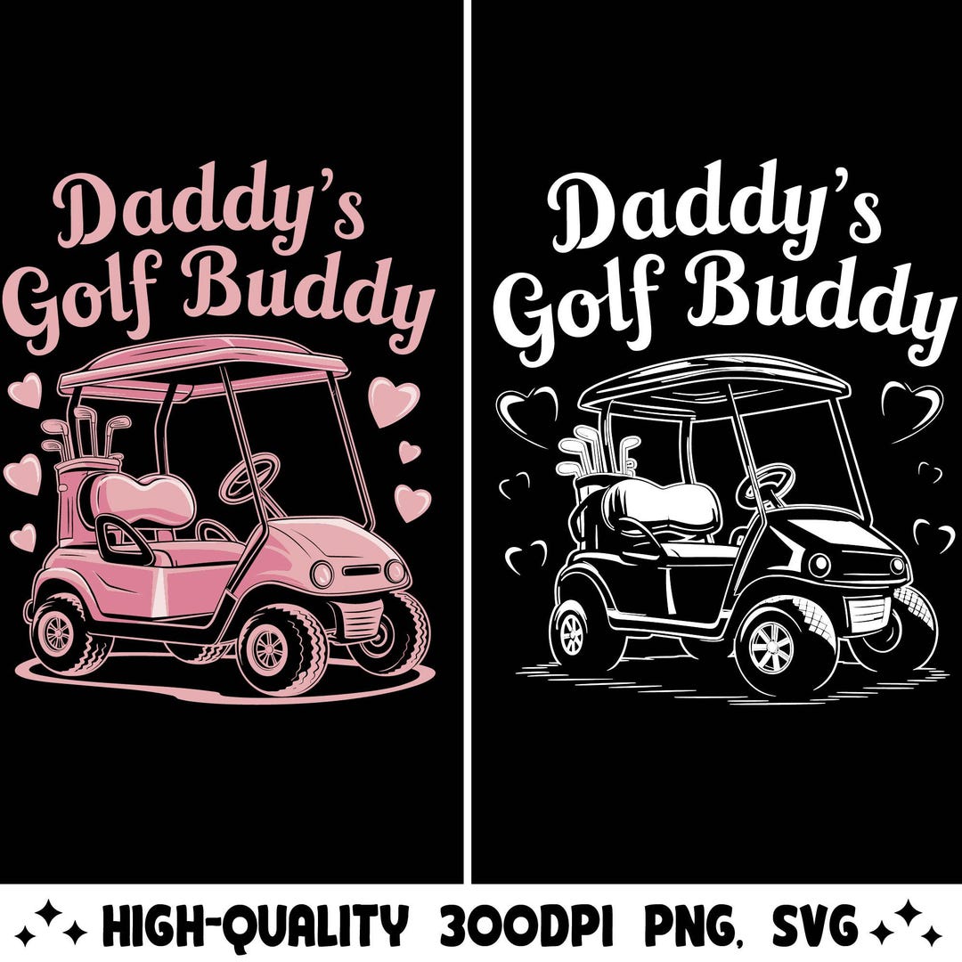 Daddy's Golf Buddy PNG SVG: Father's Day Kids Golf Shirt (digital ...