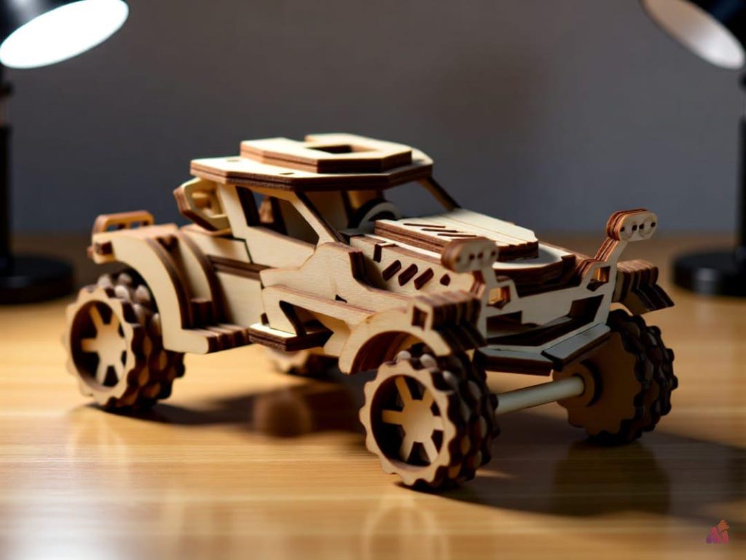 3D Off-road Car Model SVG | Laser Cut off Road Car Wooden 3d Puzzle Car ...