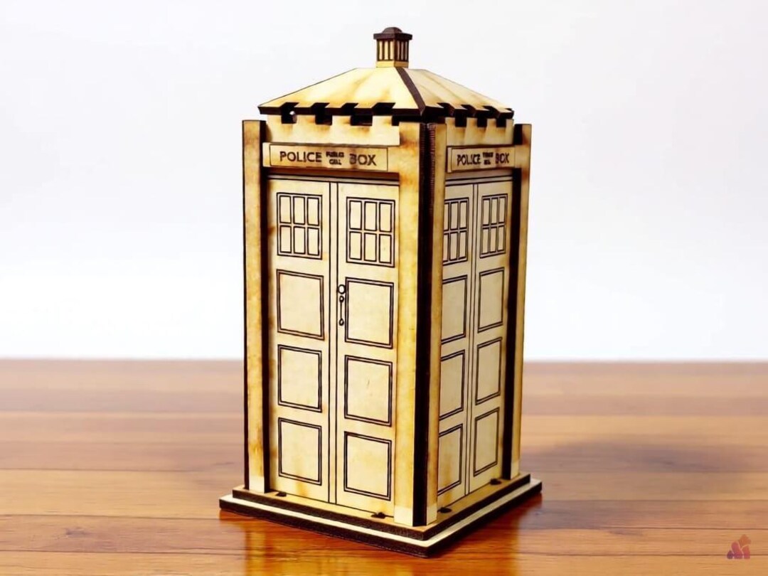 Buy Laser Cut Wooden TARDIS Model – SVG DXF Ai Pdf Files for Diy Craft ...