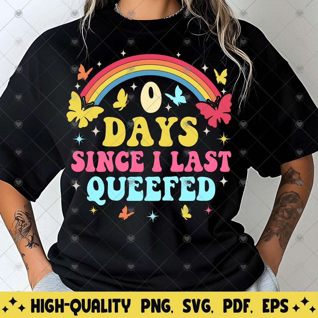 0 Days Since I Last Queefed Svg Png, Inappropriate Shirt Png Svg, Love ...