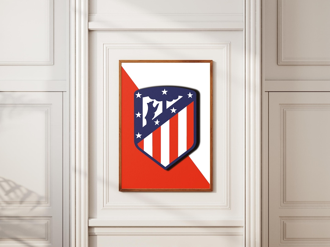 Atlético Madrid Logo Poster | Minimalist Football Wall Art - Etsy