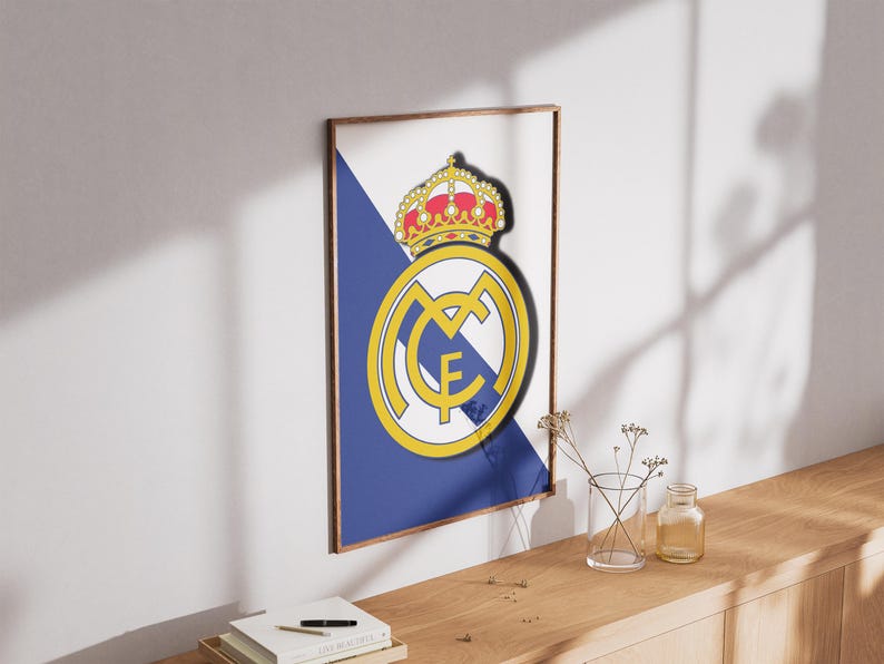 Real Madrid Logo Poster | Minimalist Football Wall Art - Etsy