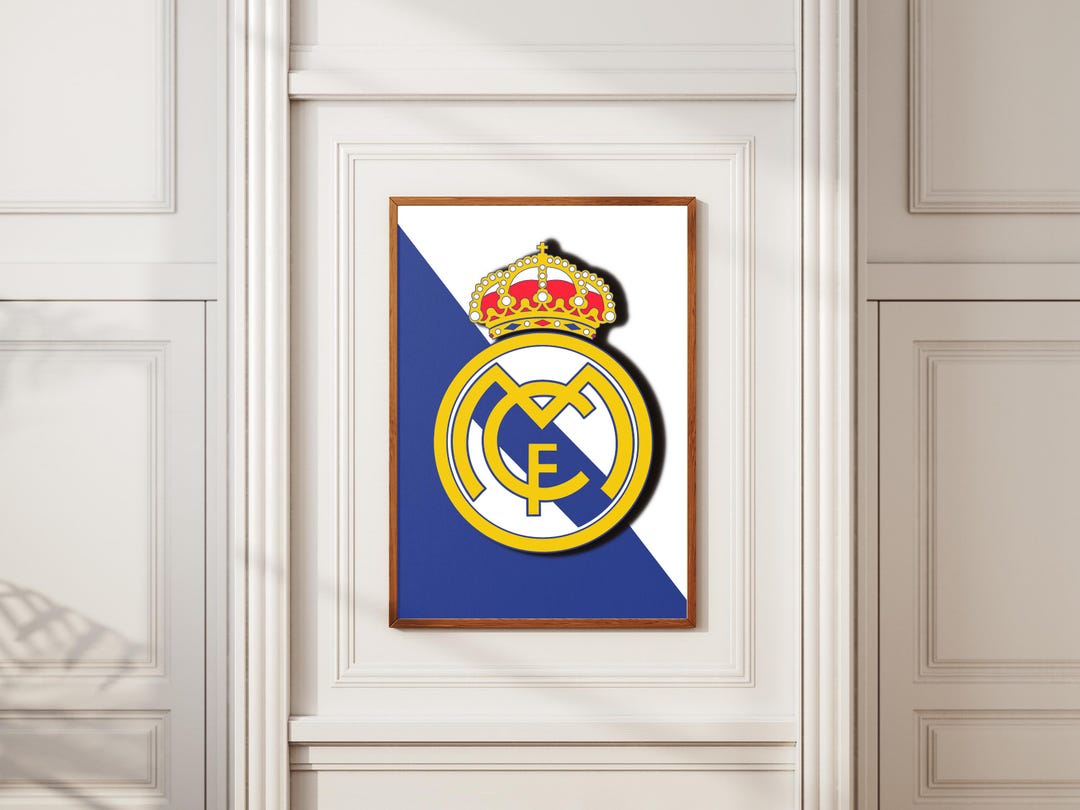 Real Madrid Logo Poster | Minimalist Football Wall Art - Etsy