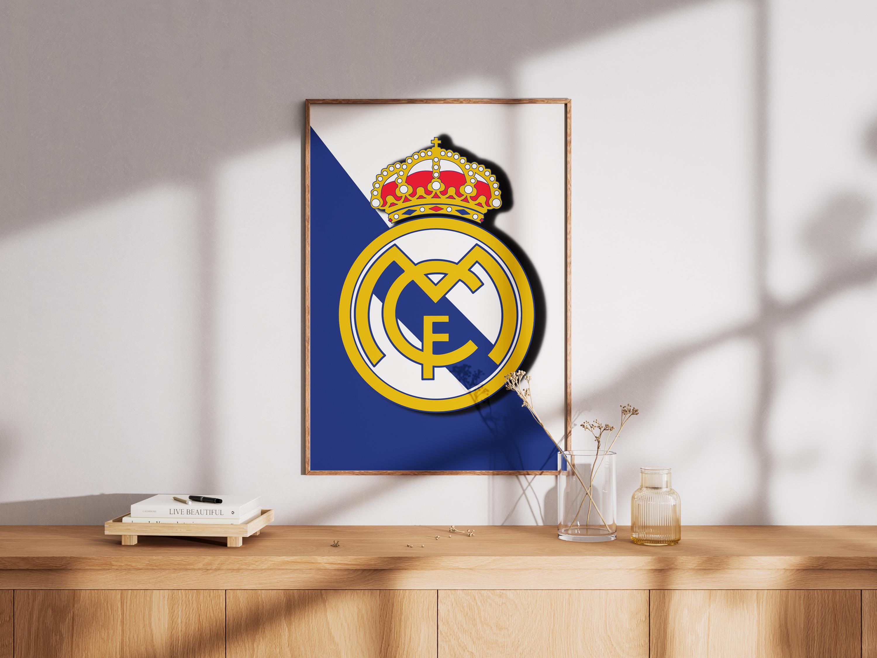 Real Madrid Logo Poster | Minimalist Football Wall Art - Etsy