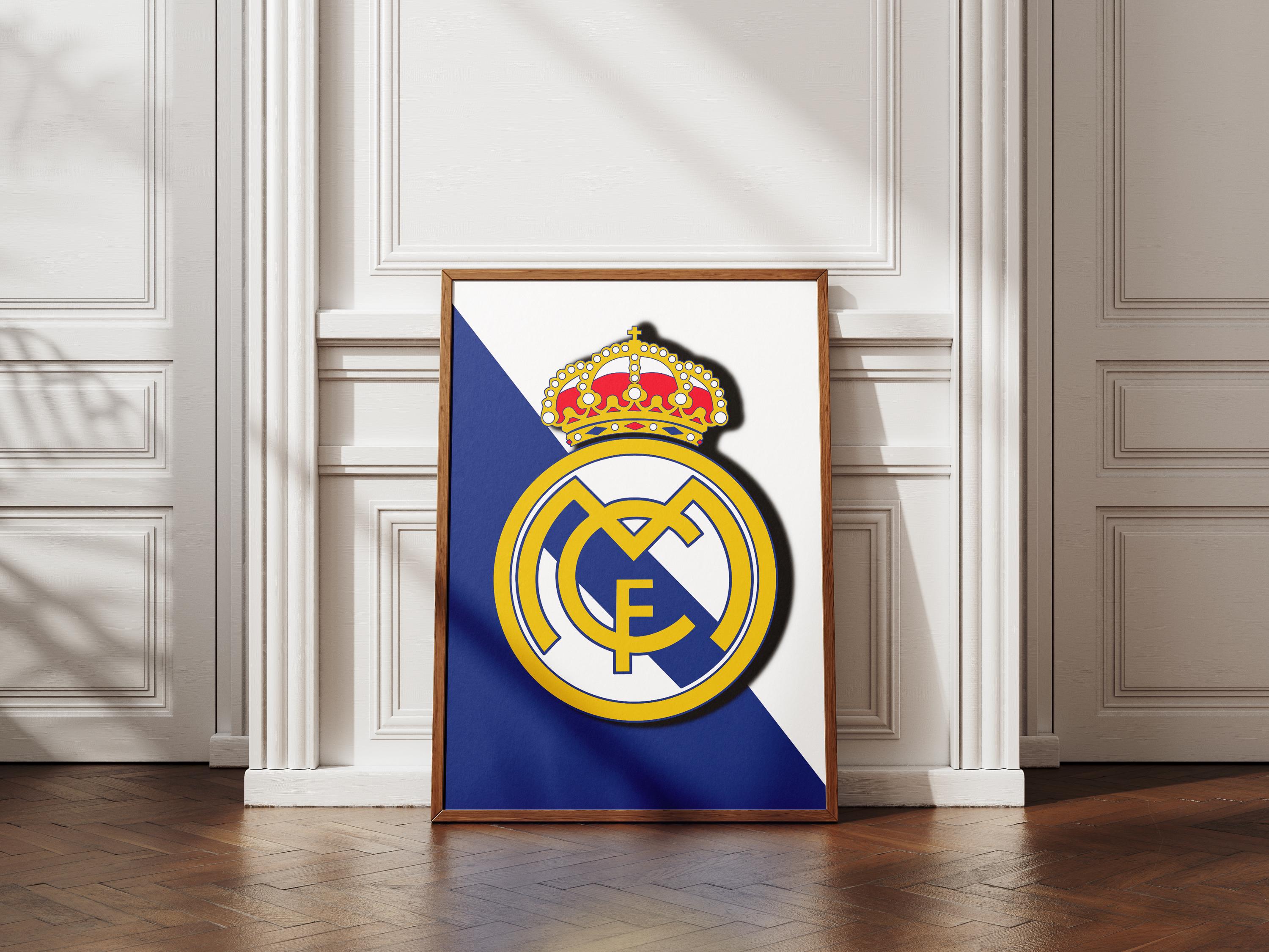 Real Madrid Logo Poster | Minimalist Football Wall Art - Etsy