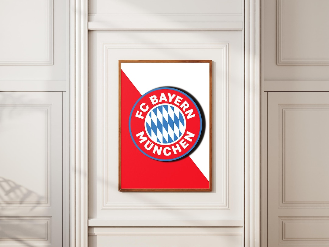 FC Bayern Munich Logo Poster | Minimalist Football Wall Art - Etsy