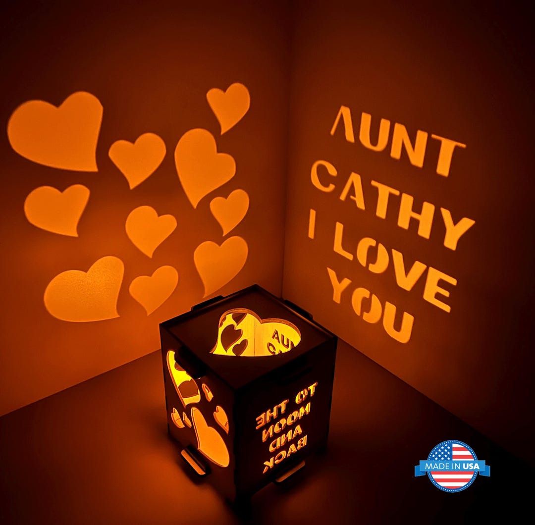 Personalized Wooden LED Candle Holder – Custom Light Box, Meaningful ...