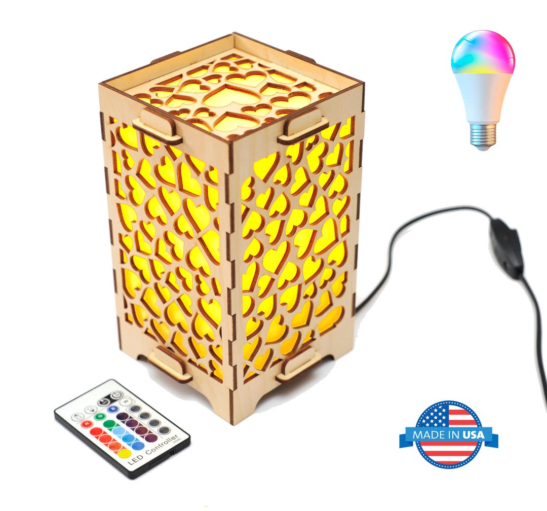 Long Distance Love Lamp Distance Gift RGB Lamp Remote Custom Lantern ...