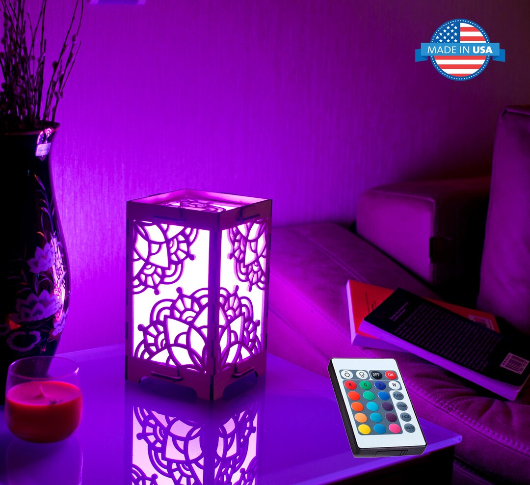 LDR Lamp Mandala Decor Long Distance Relationship Gift RGB Lamp Present ...