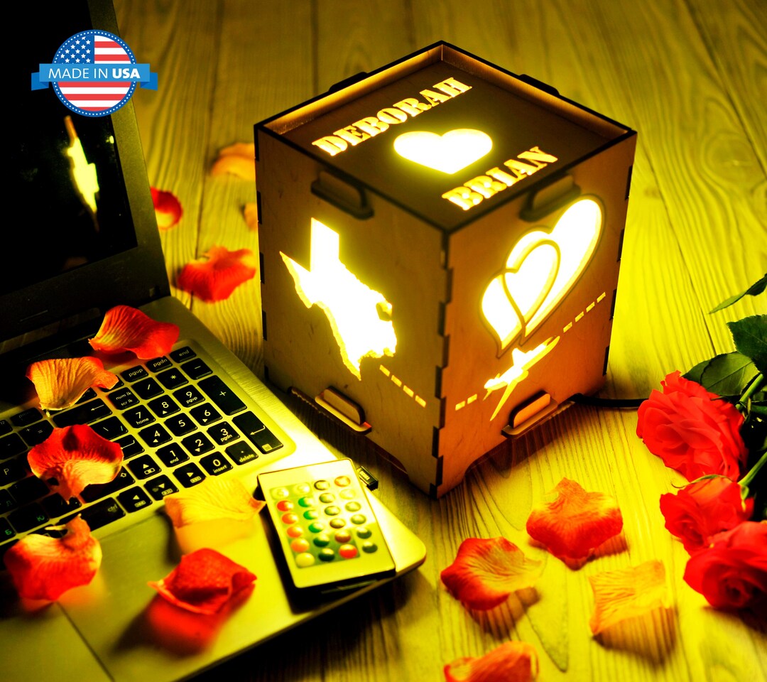 Engraved Wooden Love Lamp With RGB Features – A Meaningful Gift for ...