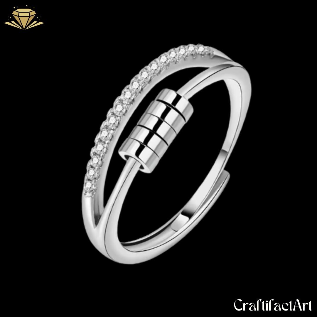 Rotating Beads, Anciety Relief Ring, Anti Stress Ring, Fidget Anxiety ...
