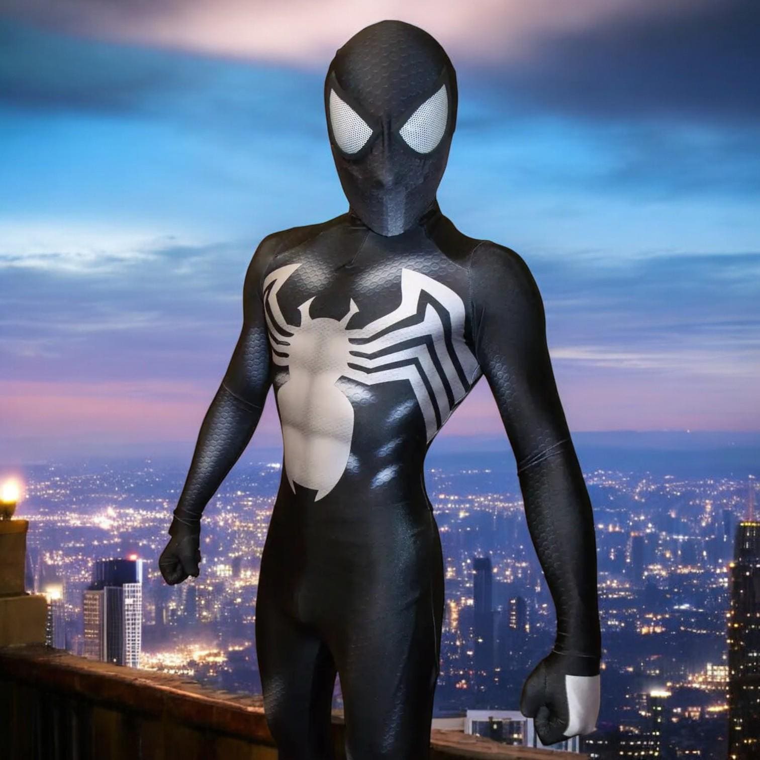 Black Symbiote Spiderman Cosplay Costume - Venom Inspired Bodysuit for ...