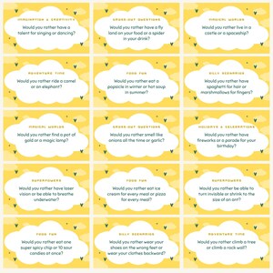 Would You Rather Questions for Kids: Fun Family Game (PDF) - Etsy