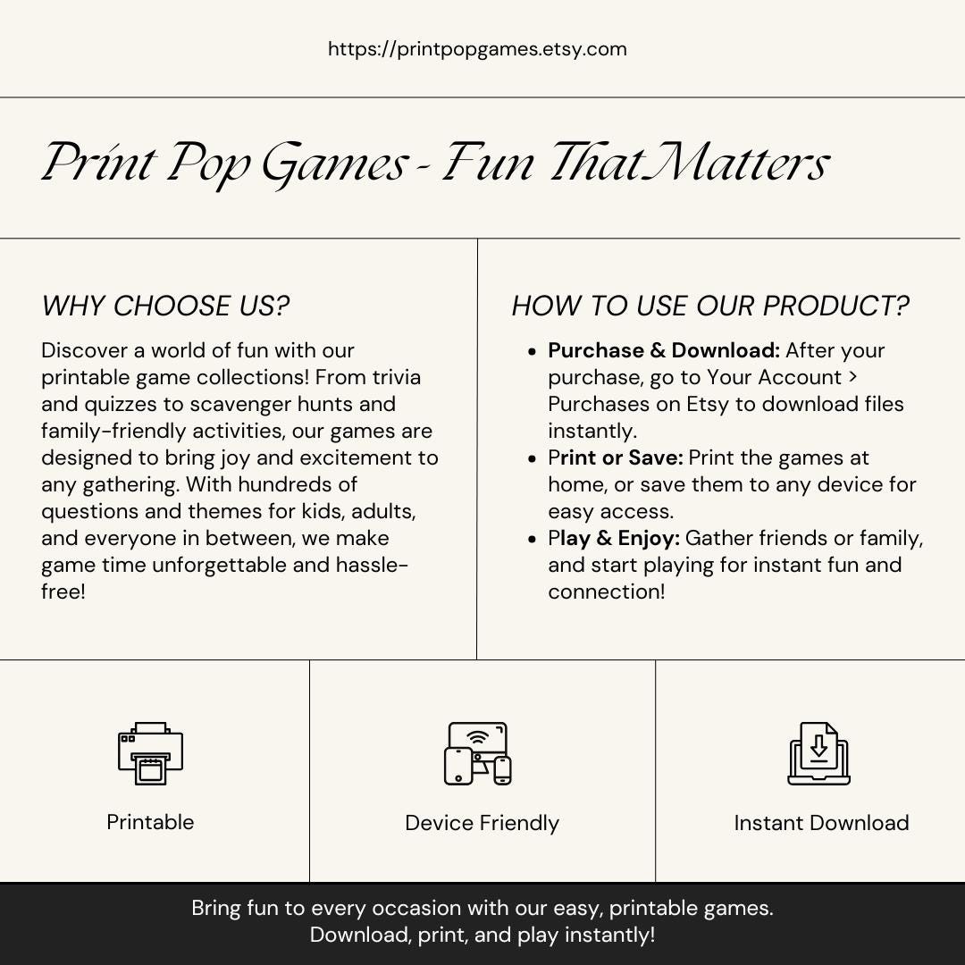 Printable Charades Cards: 200 Fun Prompts for Family Game Night (PDF ...