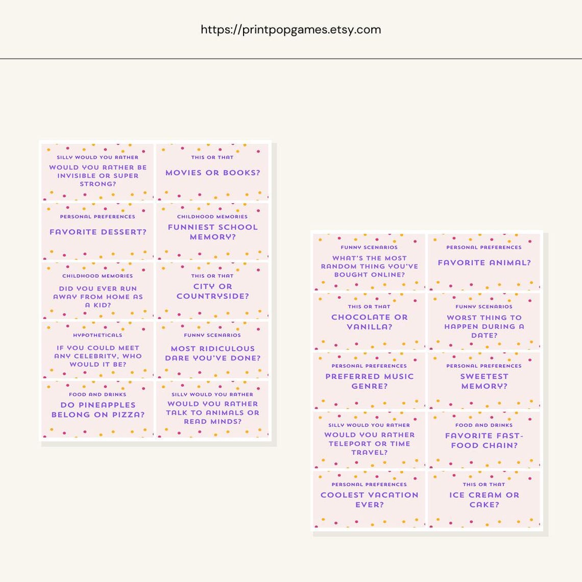 150 Fun Rapid Fire Question Game for Family, Friends, Parties | Printable Icebreaker Questions ...