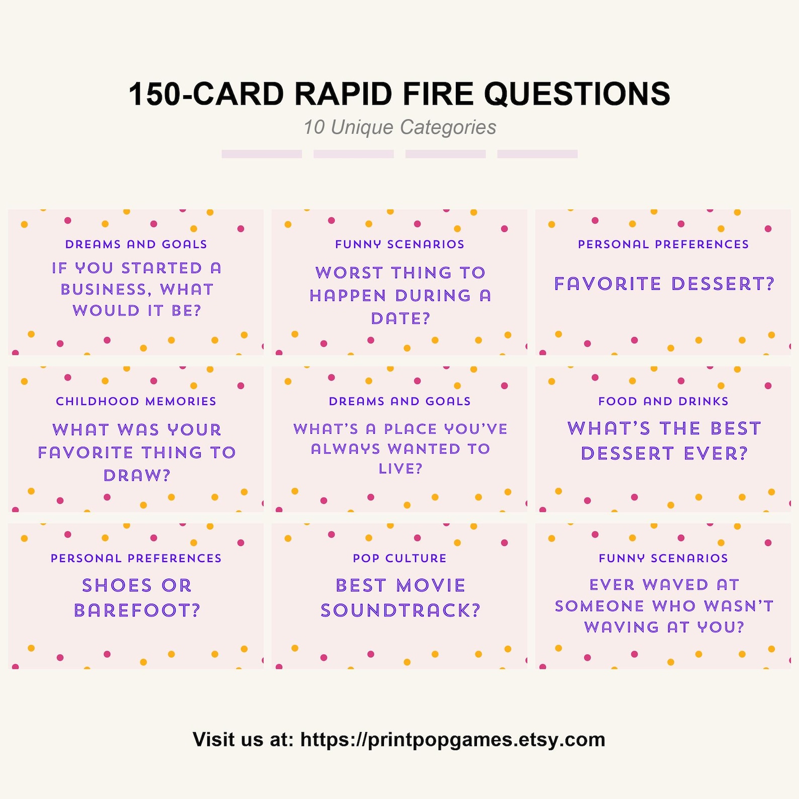 150 Fun Rapid Fire Question Game for Family, Friends, Parties ...