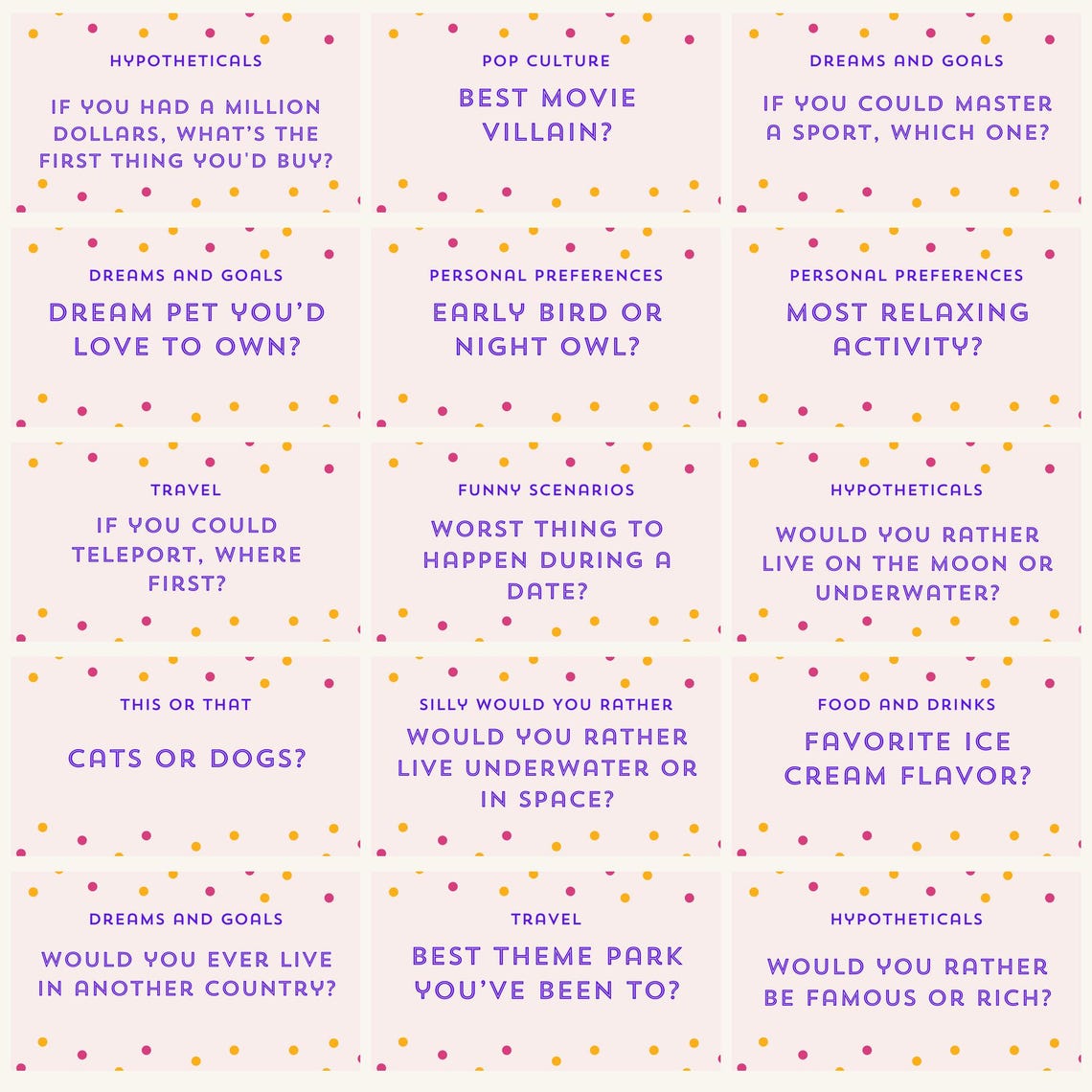 150 Fun Rapid Fire Question Game for Family, Friends, Parties ...