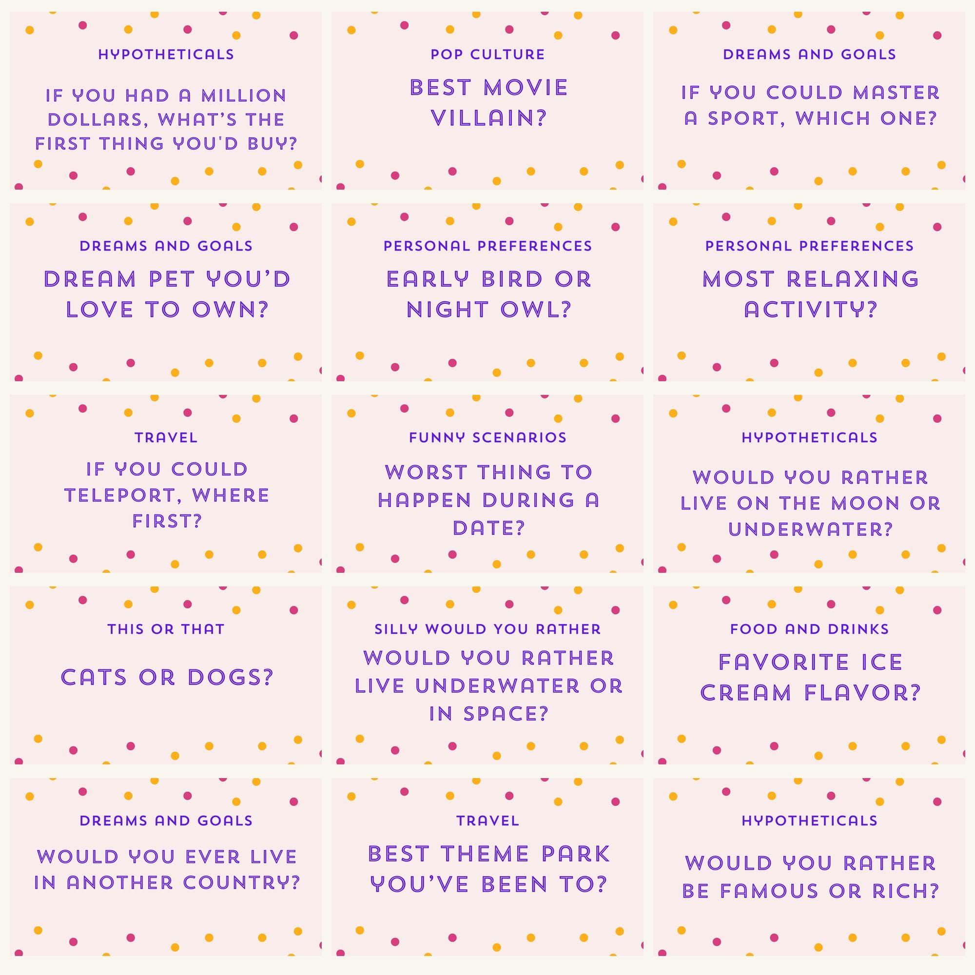 150 Fun Rapid Fire Question Game for Family, Friends, Parties ...