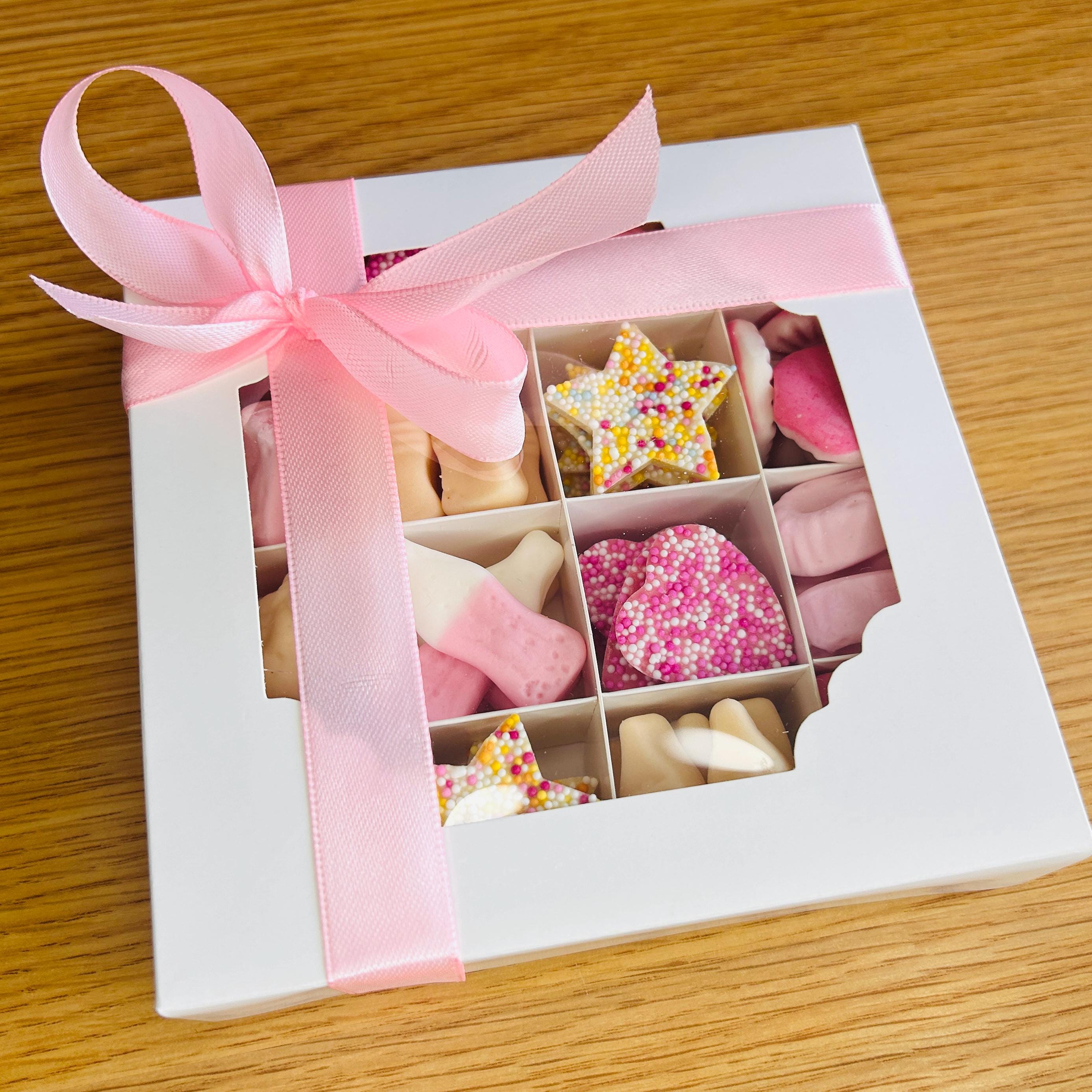 Pink and White Sweets | Pick and Mix Sweet Box | Thank You Gift | Gift ...
