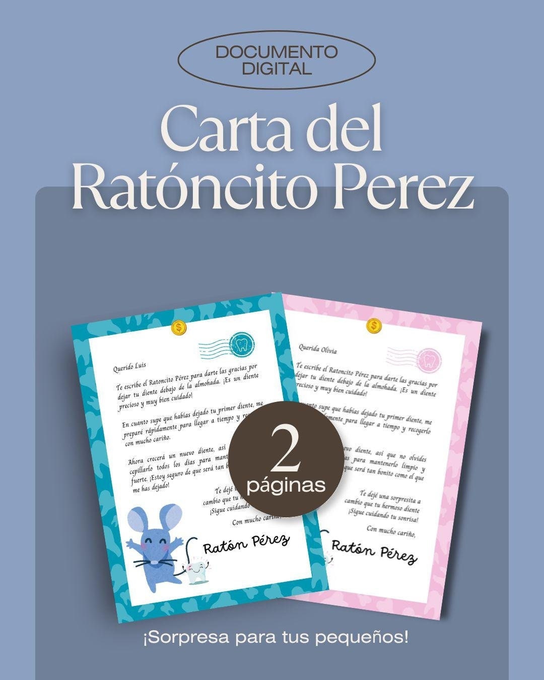 Carta Magica Del Ratoncito Perez Personalizable Y Editable En Canva ...