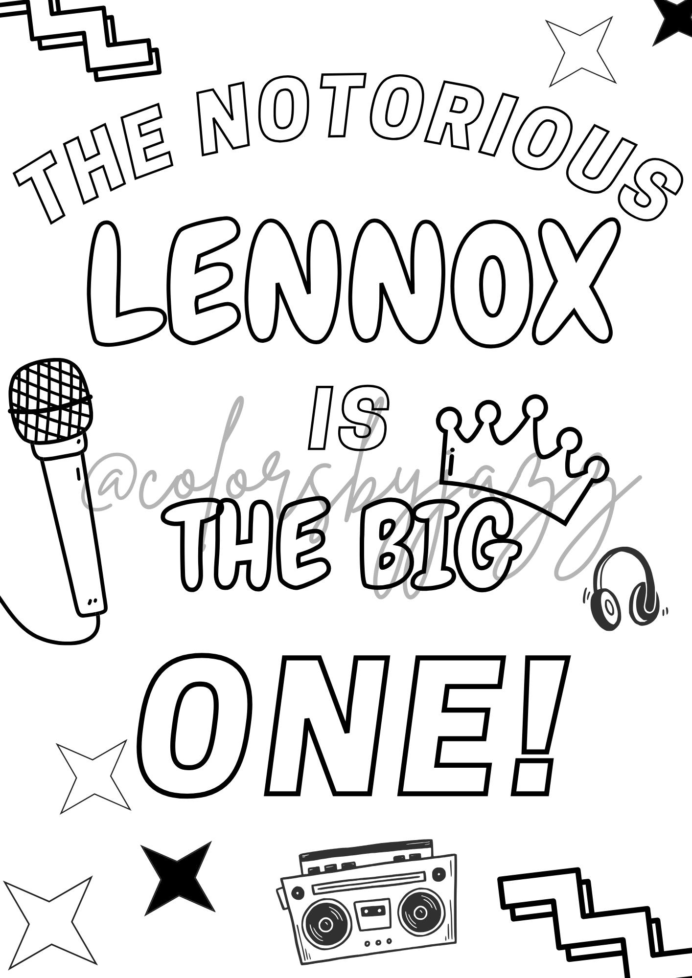 Notorious B.I.G. Themed Kids Coloring Book - Etsy