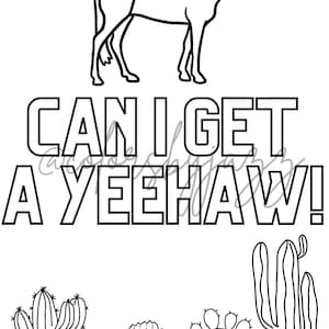 Rodeo Theme Kids Coloring Book - Etsy