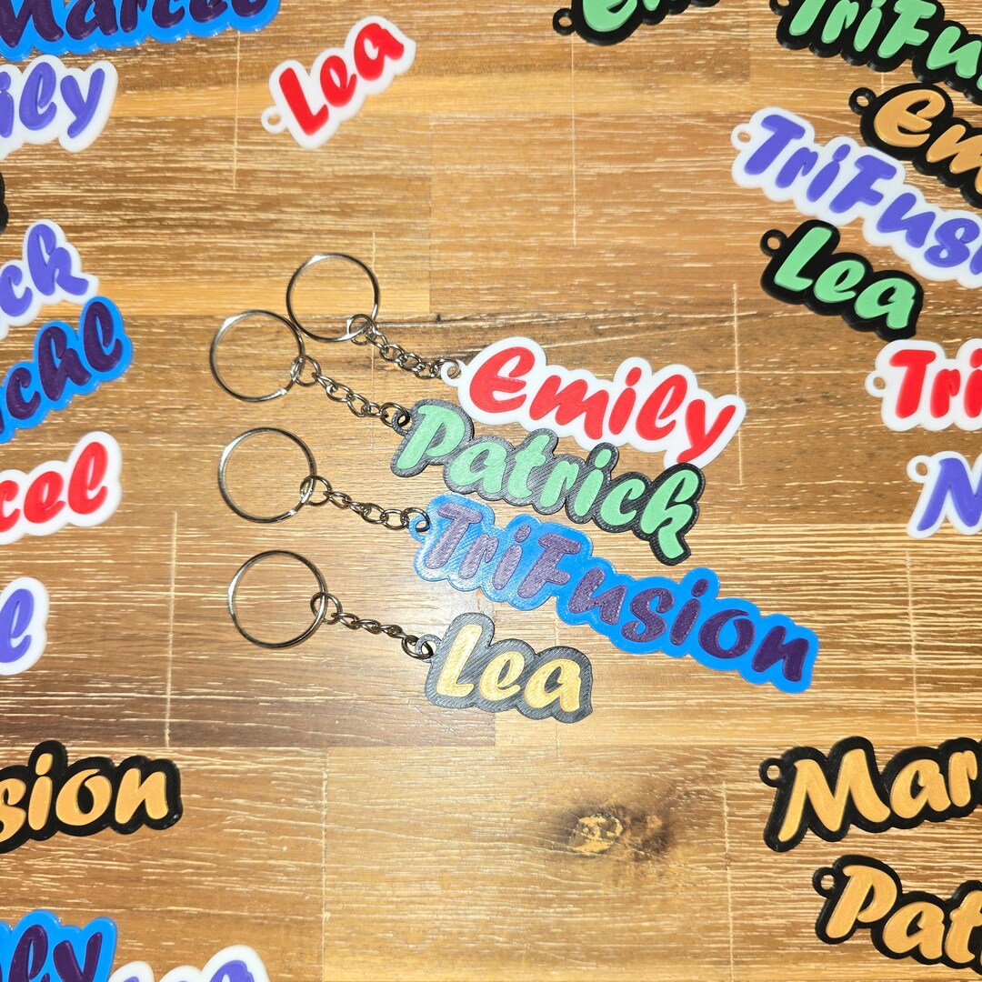 Custom Name Keychain | 3D Printed | Choose up to 2 Colors ...
