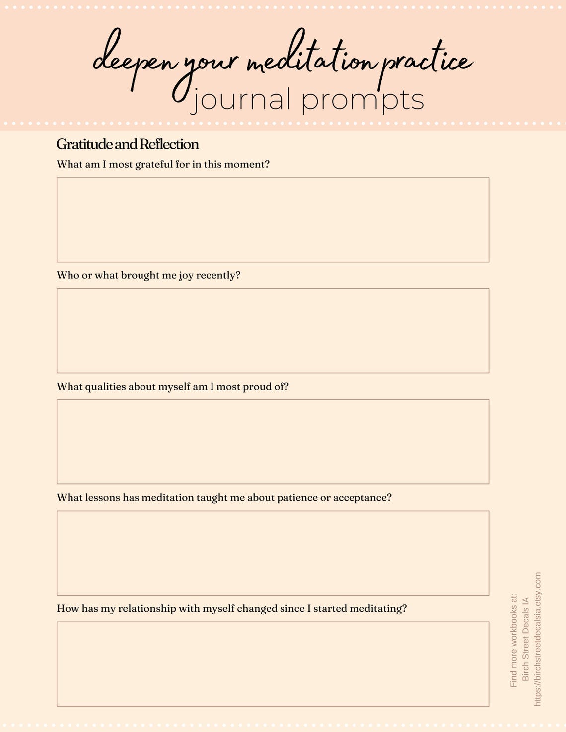 Guided Meditation Journal Prompts: Mindfulness Worksheet Bundle ...