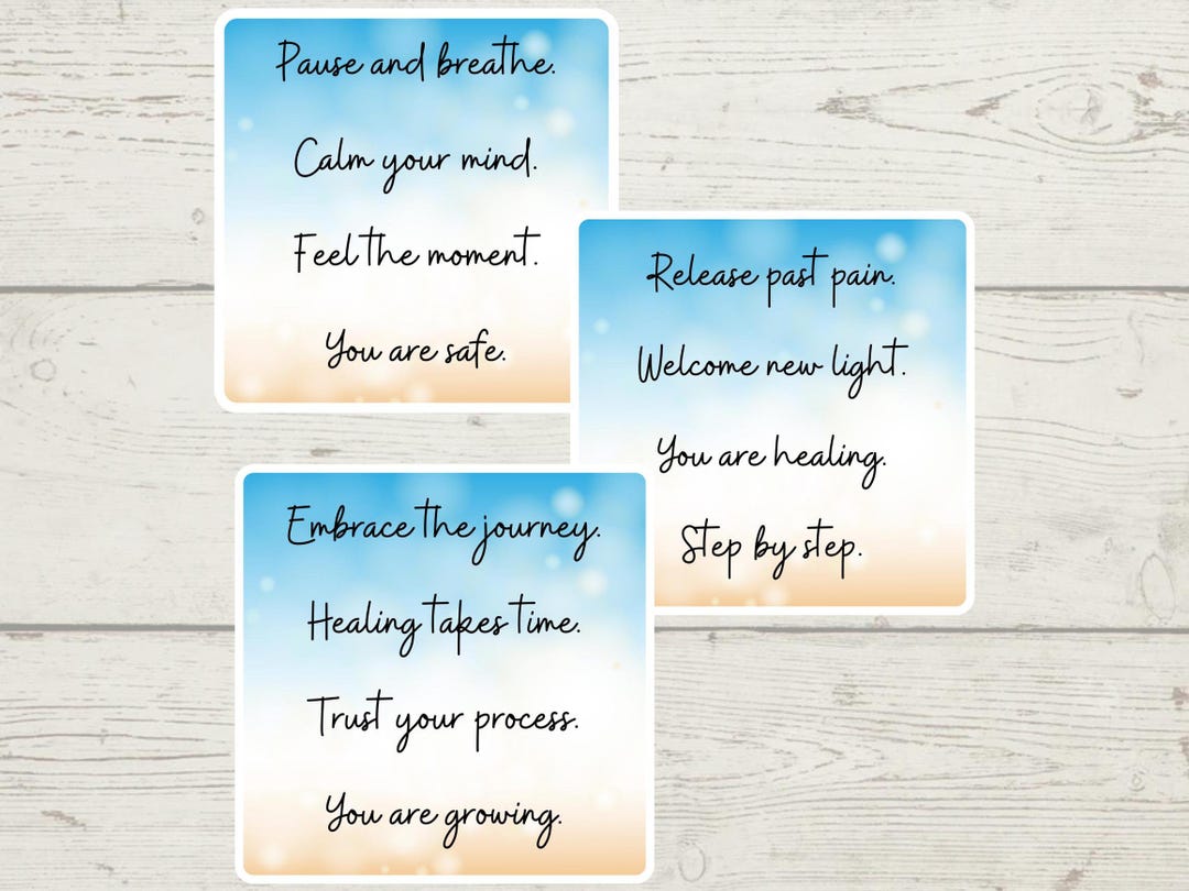Healing Journey Affirmation Sticker Pack – Relaxation, Growth & Trust ...