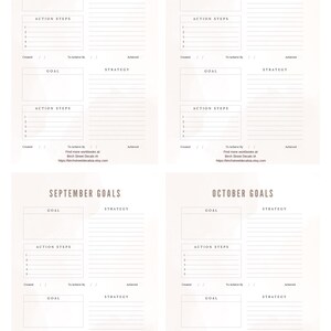 2025 Goal Setting Planner Template Bundle, 2025 Vision Board & Monthly ...