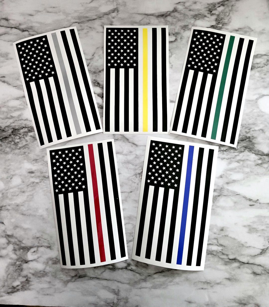 Thin Line American Flag Decal, Custom Stripe Color, Police, Firefighter ...