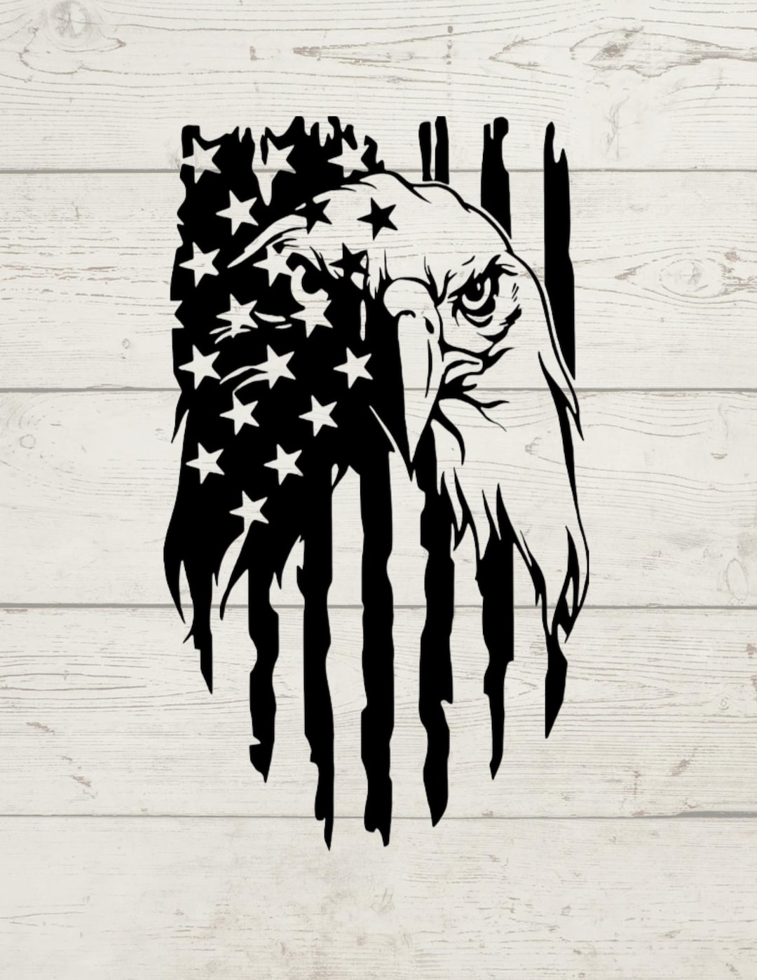 American Flag Bald Eagle Decal Sticker for Trucks, Cars, Boats, Campers ...