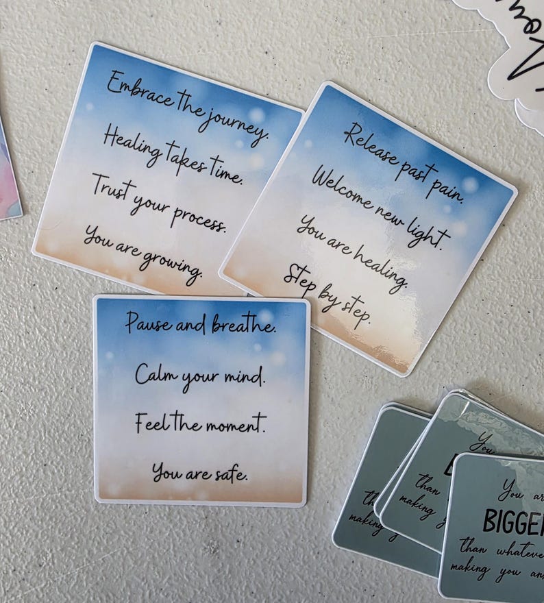 Healing Journey Affirmation Sticker Pack – Relaxation, Growth & Trust ...