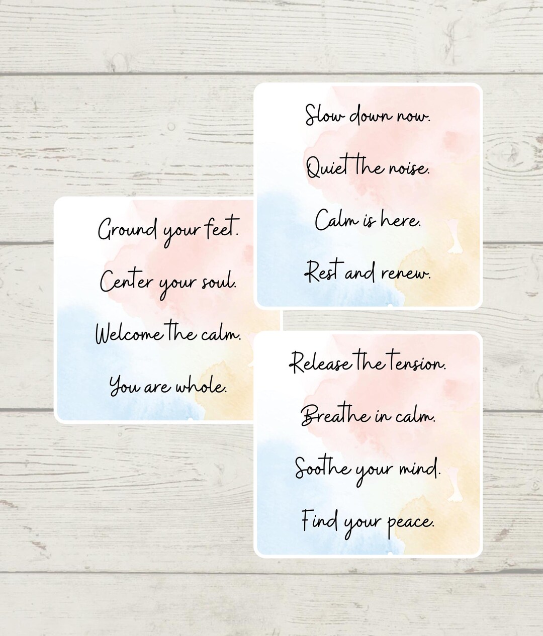 Healing Affirmation Sticker Pack – Calm, Ground, & Renew | Mindfulness ...