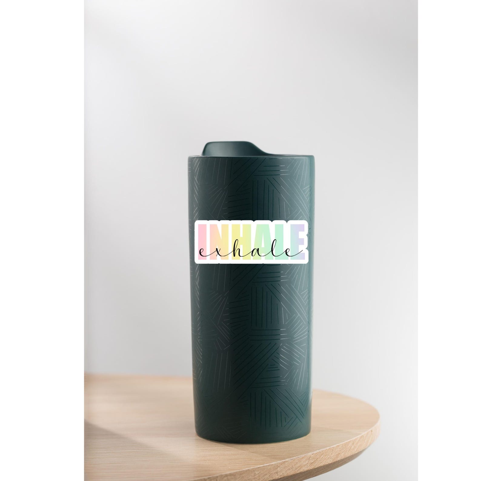 Inhale Exhale Mindfulness Sticker – Calming Reminder for Self-care ...