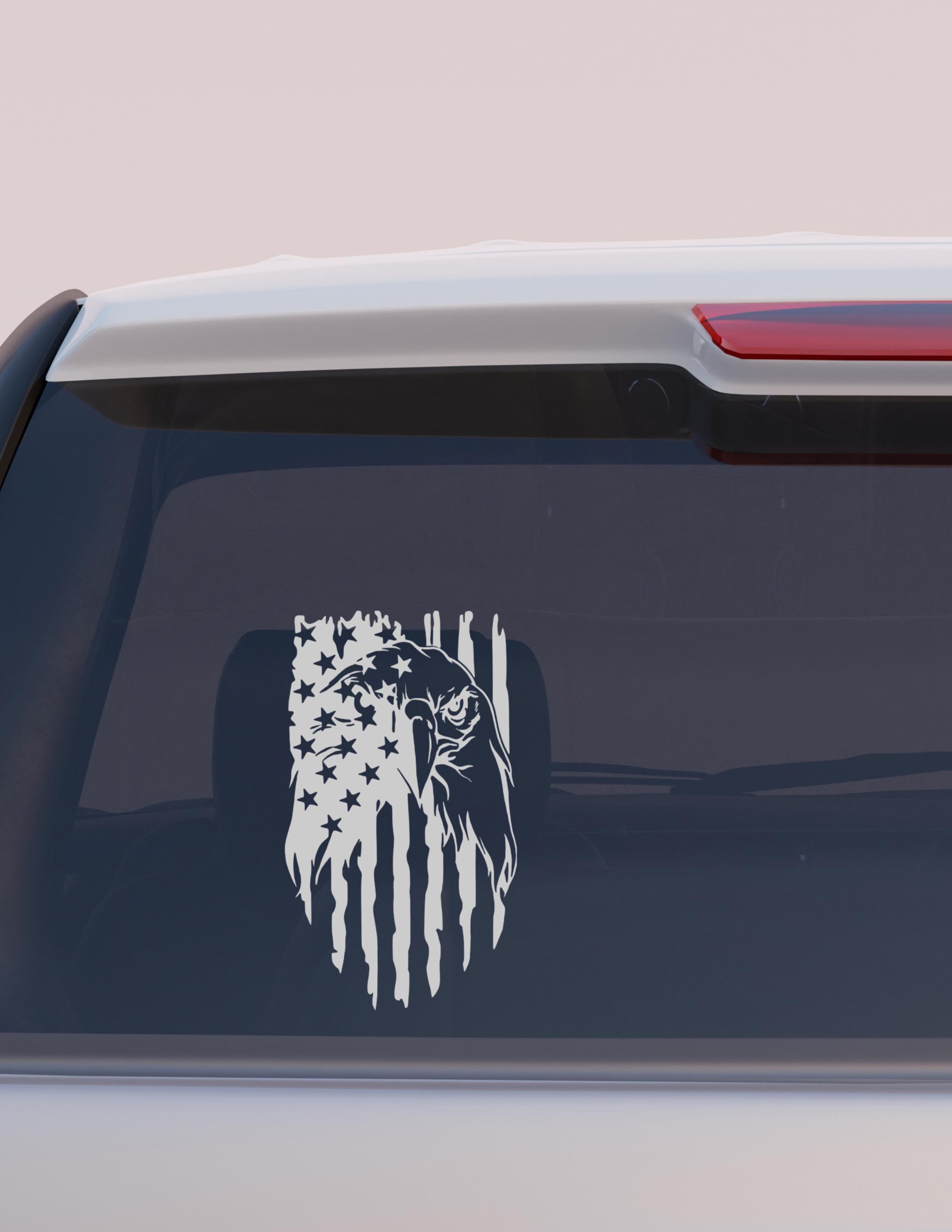 American Flag Bald Eagle Decal Sticker for Trucks, Cars, Boats, Campers ...