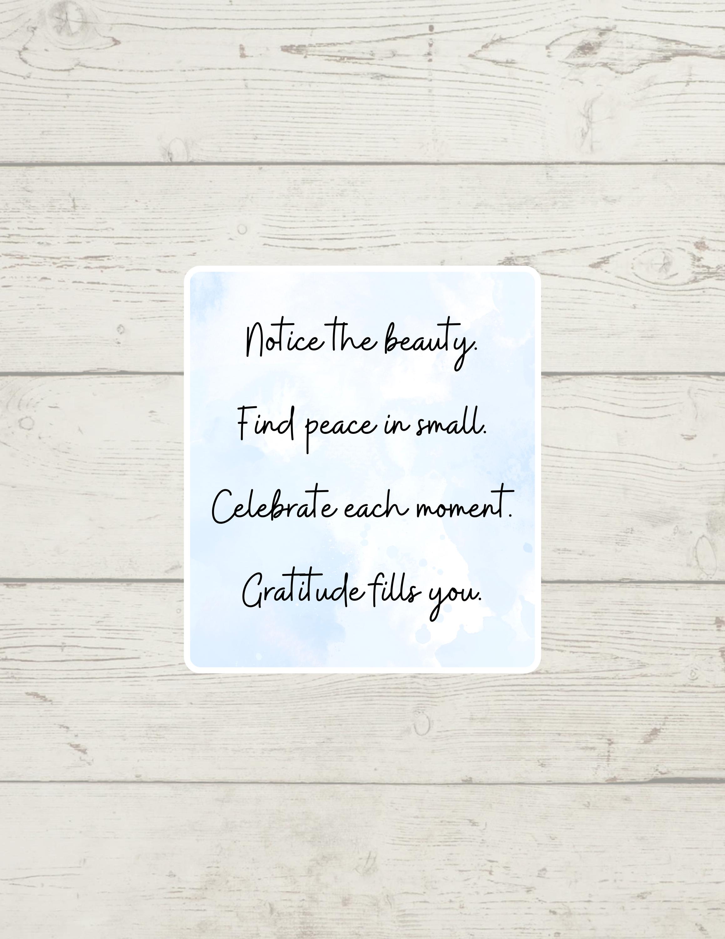 Gratitude & Joy Affirmation Sticker Pack, Positive Affirmation, Mental ...