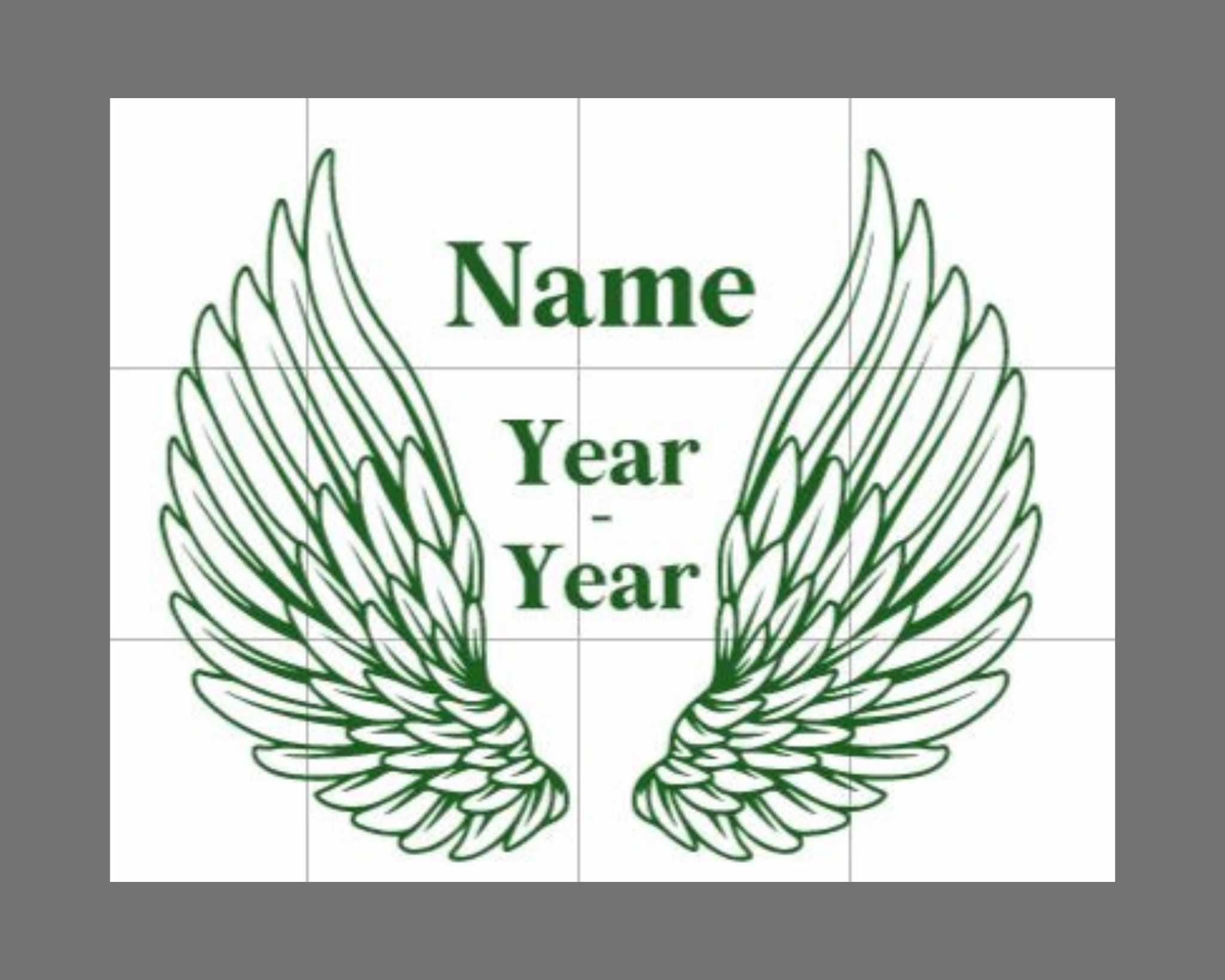 In Loving Memory Angel Wings Decal Sticker, Custom Memorial Decal With ...