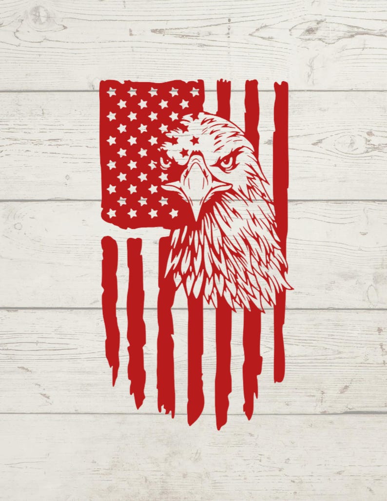 American Flag Bald Eagle Decal Sticker for Trucks, Cars, Boats, Campers ...