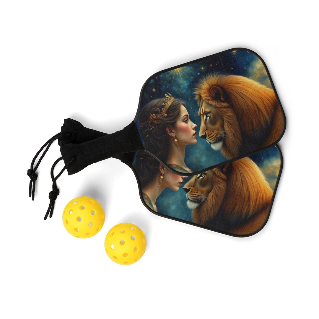 Pickleball Kit Beauty and the Beast Featuring the Lion and the Queen - Etsy