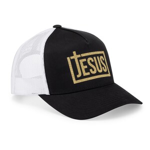 Jesus Cross Christian Trucker Hat - Faith Baseball Cap Snapback Mesh ...