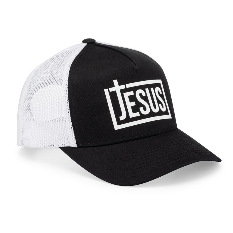 Jesus Cross Christian Trucker Hat - Faith Baseball Cap Snapback Mesh ...