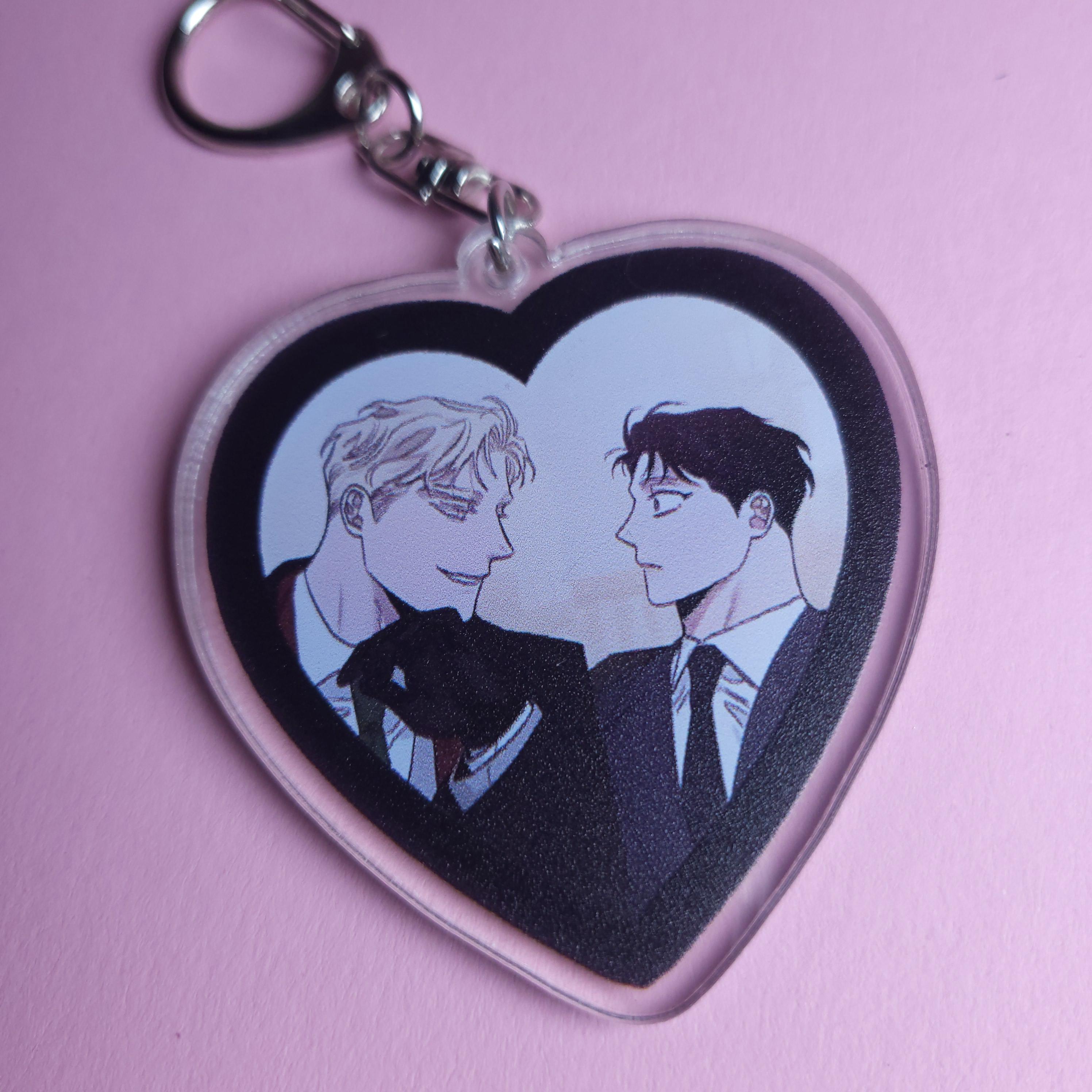 PRE-ORDER BL Manhwa Roses, Champagne Acrylic Keychain >~